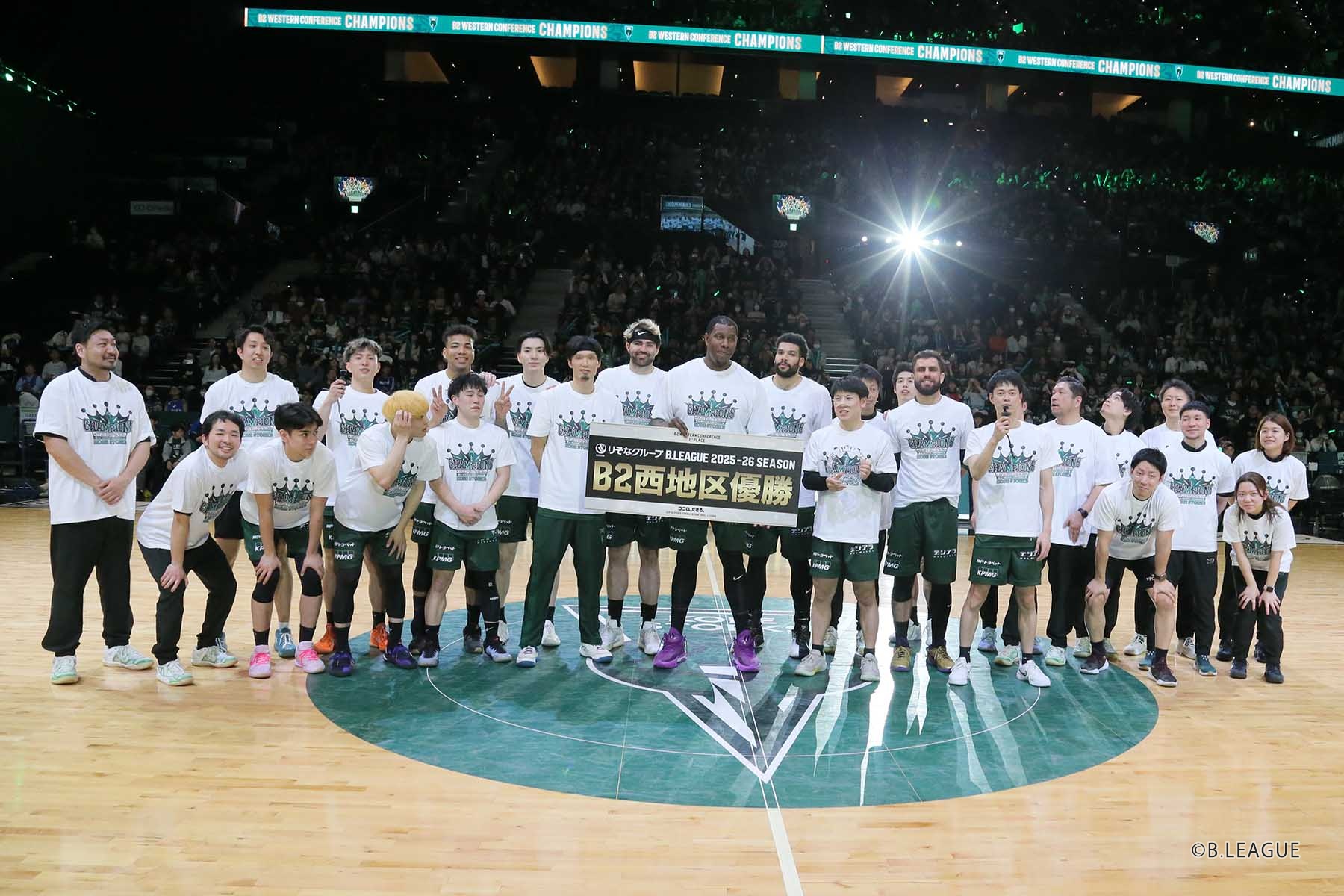 B2レギュラーシーズンが全日程終了、西地区優勝の神戸は55勝と独走